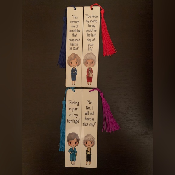 Hand Crafted | Other | Bookmarks Golden Girls Set Of 4 | Poshmark